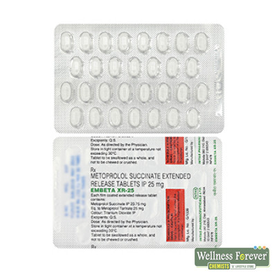 EMBETA-XR 25MG 30TAB Upto 20.00% Off | Wellness Forever