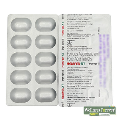 Buy HEMFER-XT 10TAB Online, View Uses, Review, Price, Composition ...