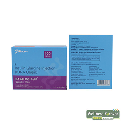 BASALOG REFIL 100IU INJ 3X3ML Upto 33% Off