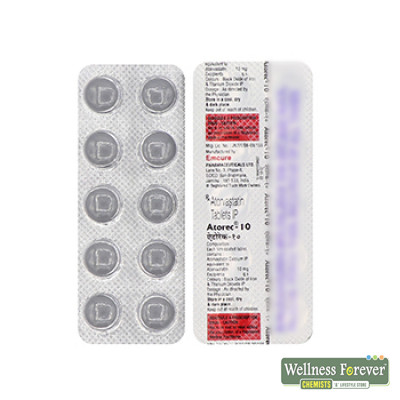Buy ATOREC 10MG 10TAB Online, View Uses, Review, Price, Compoistion ...